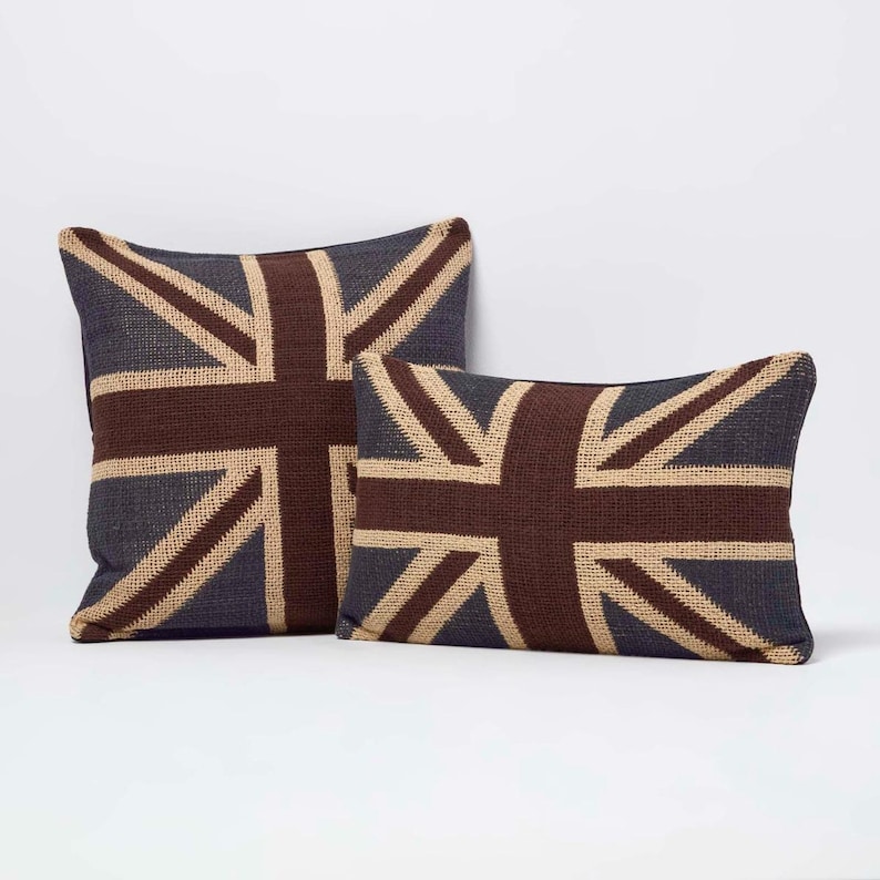 Jacquard Union Jack Cushion Cover – 100% Cotton Tapestry, Handmade UK ...