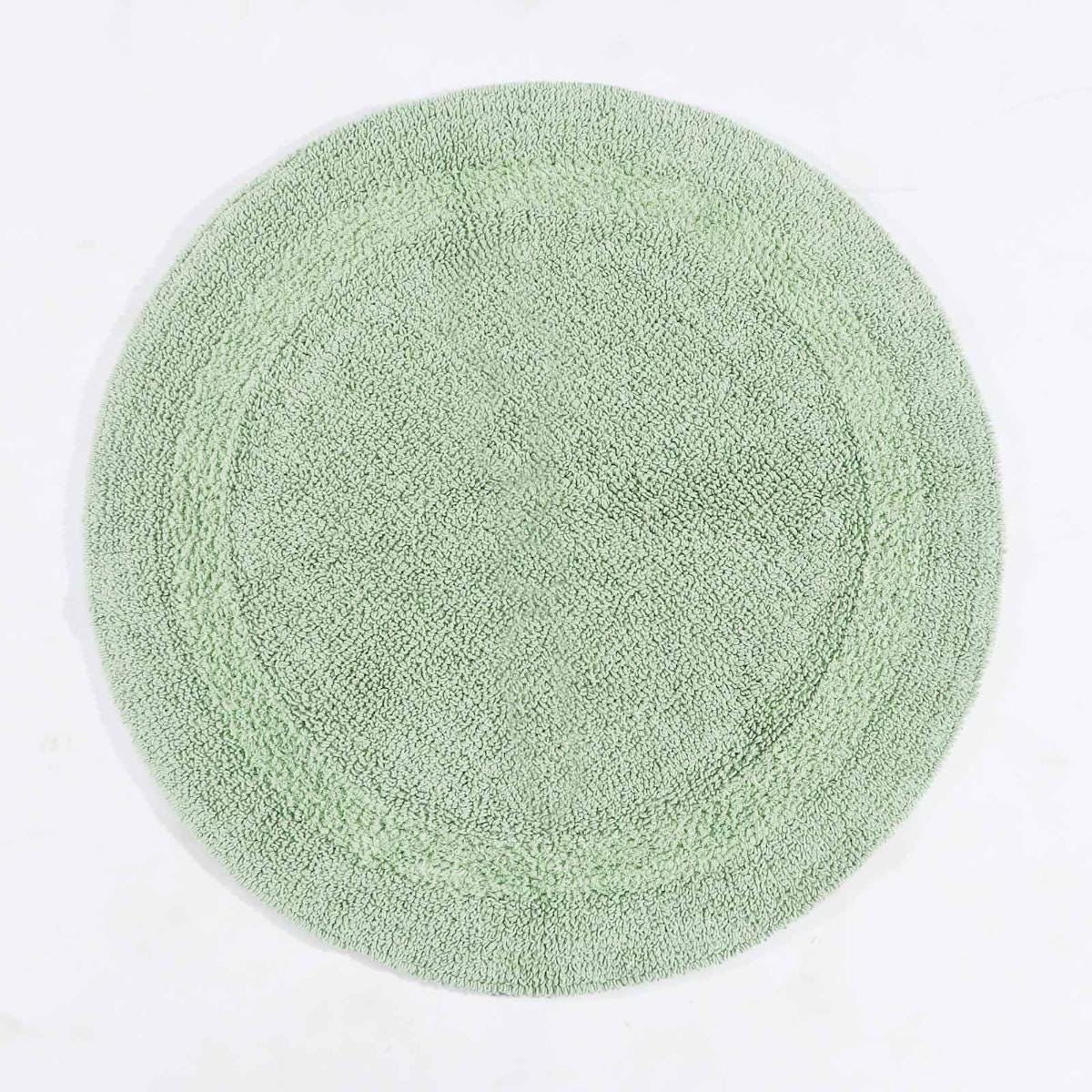 Luxury Reversible Round Bath Mat – 100% Cotton, 80cm, Super Absorbent ...