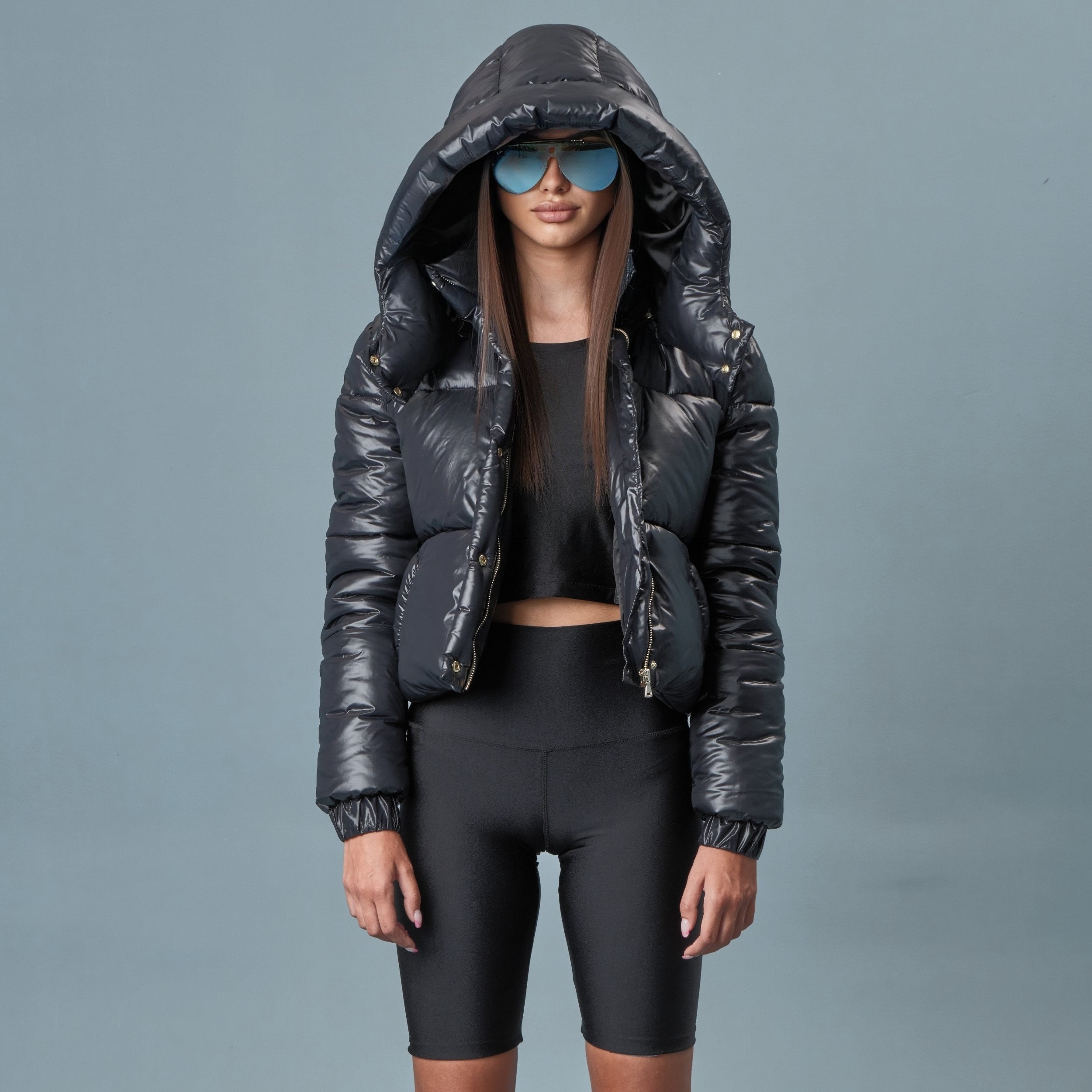 Black Puffer Jacket Down Jacket Winter Hooded Jacket - Etsy