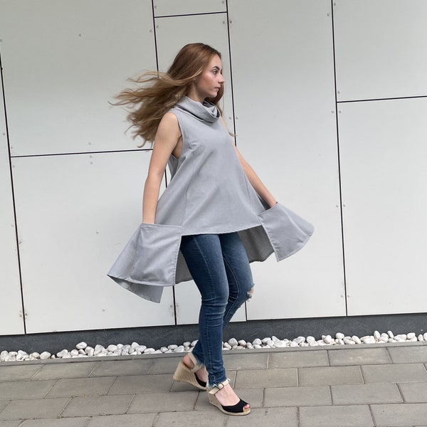 Light Grey Tunic - Etsy