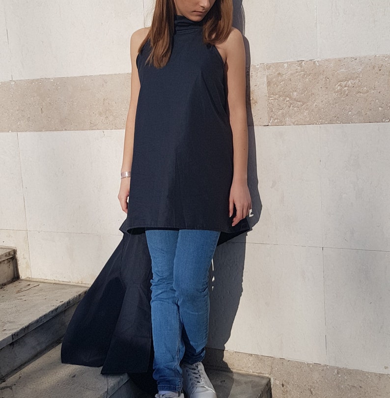 Open Back Sexy Cold Shoulder Top, Cross Back Asymmetric Tunic, 2X 3X 4X ...