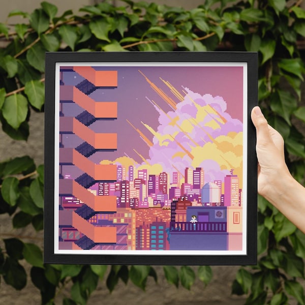 Pixel Art Print - Etsy