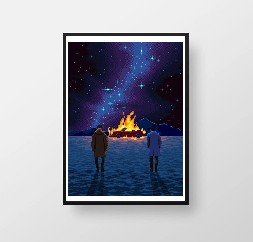 Retrato pixel art - Etsy España