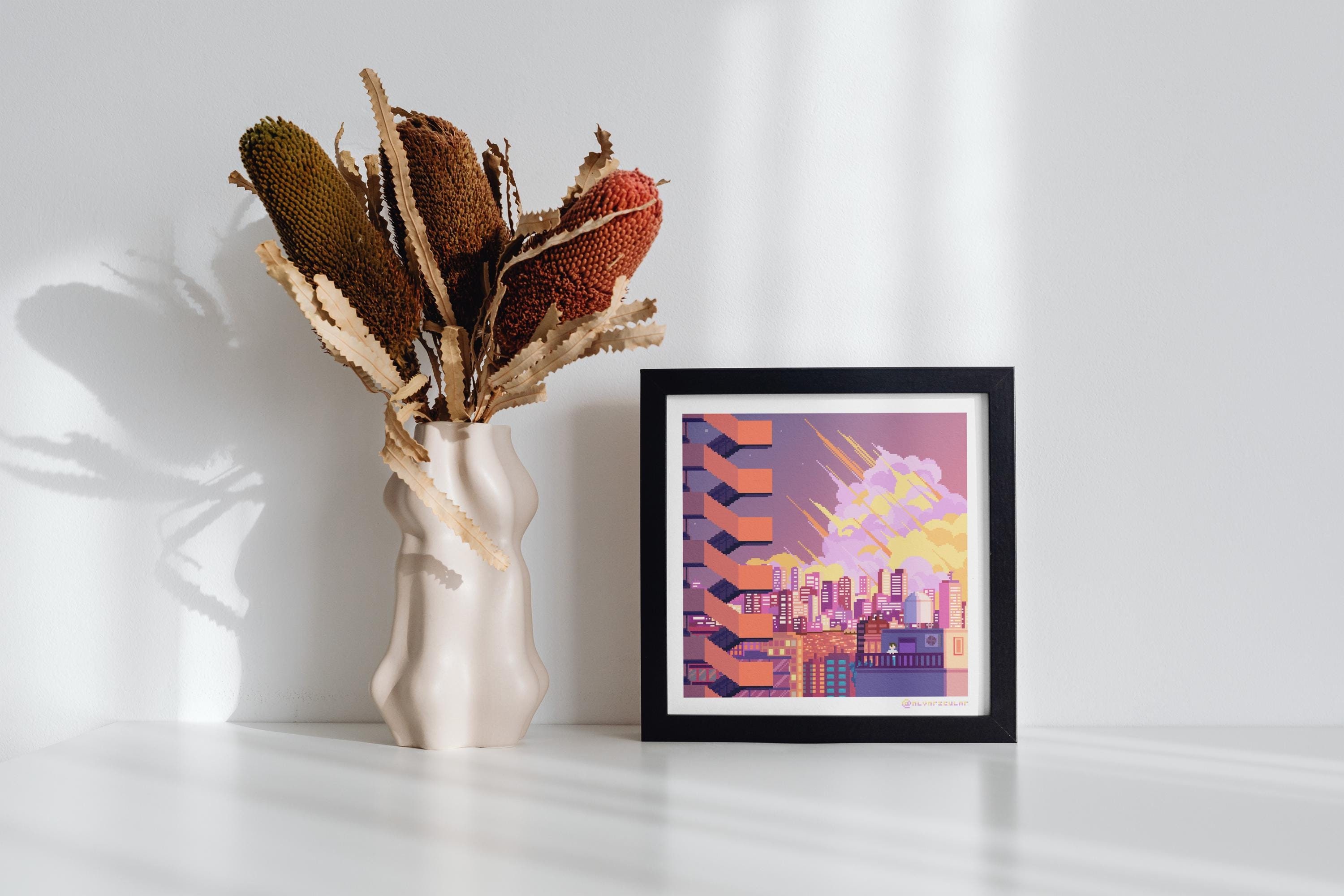 Pixel Art Print Osaka Retro Poster Digital Print Gift - Etsy