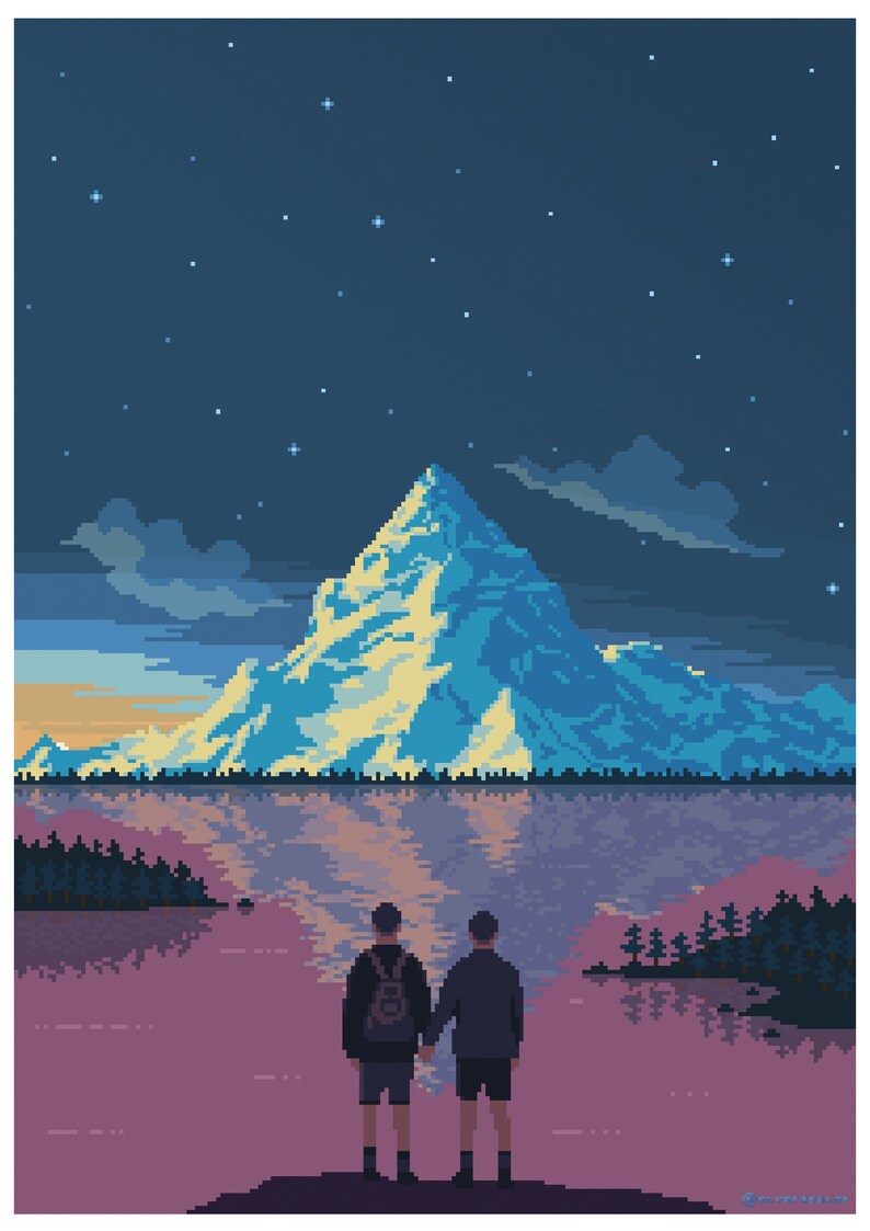 Pixel Art Print 02: as One | Etsy