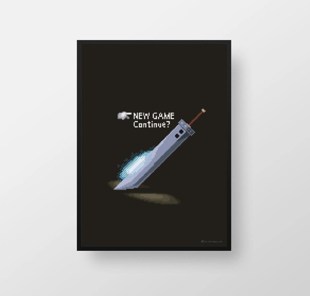 Pixel Art Print 11: Final Fantasy VII - Etsy