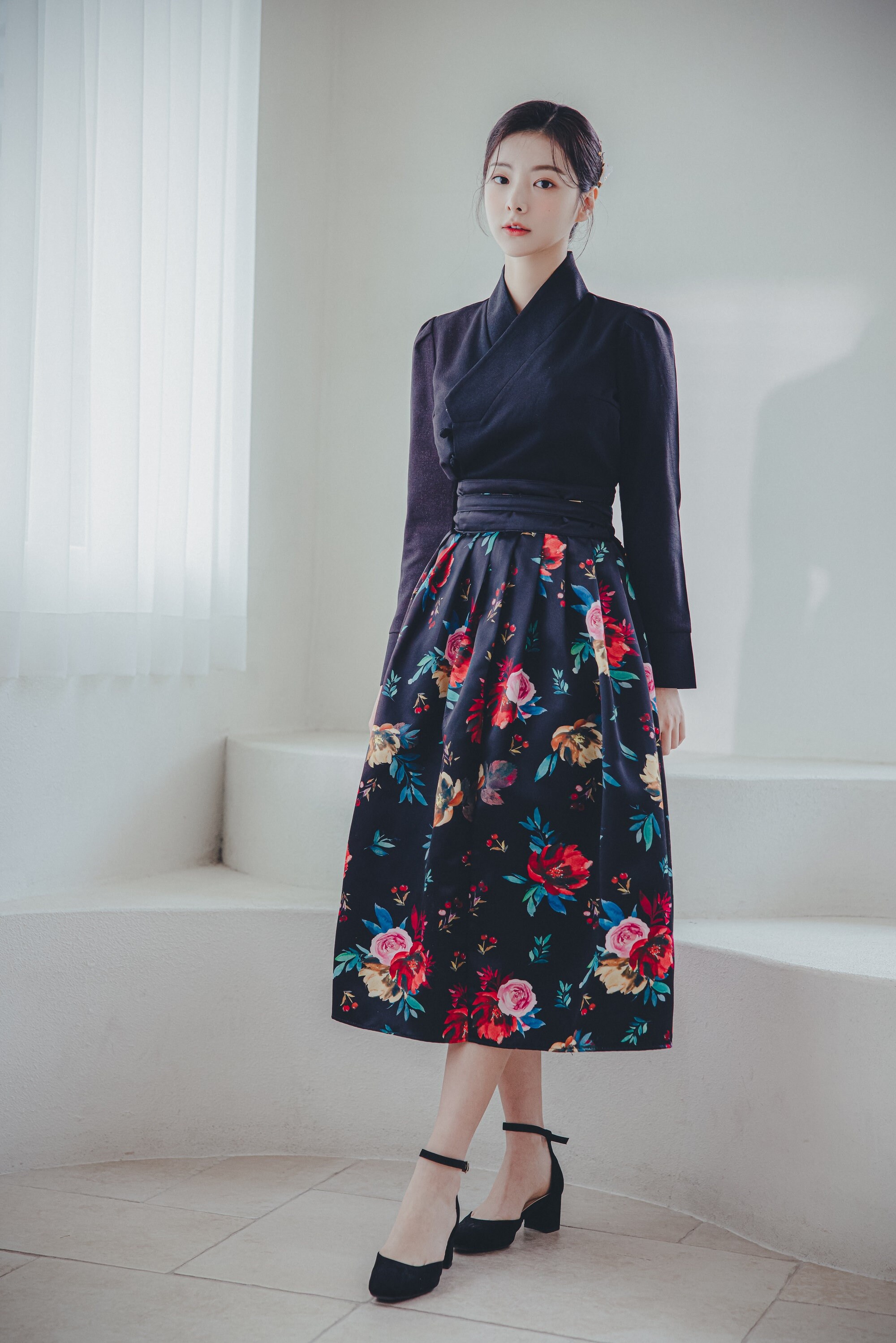 Black Modern Hanbok Jeogori Handmade Korea Hanbok Elegant - Etsy