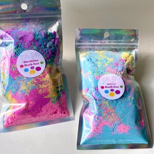 Magical Bath Fizz ,colourful Rainbow Bath Dust for Girls , Pink ...