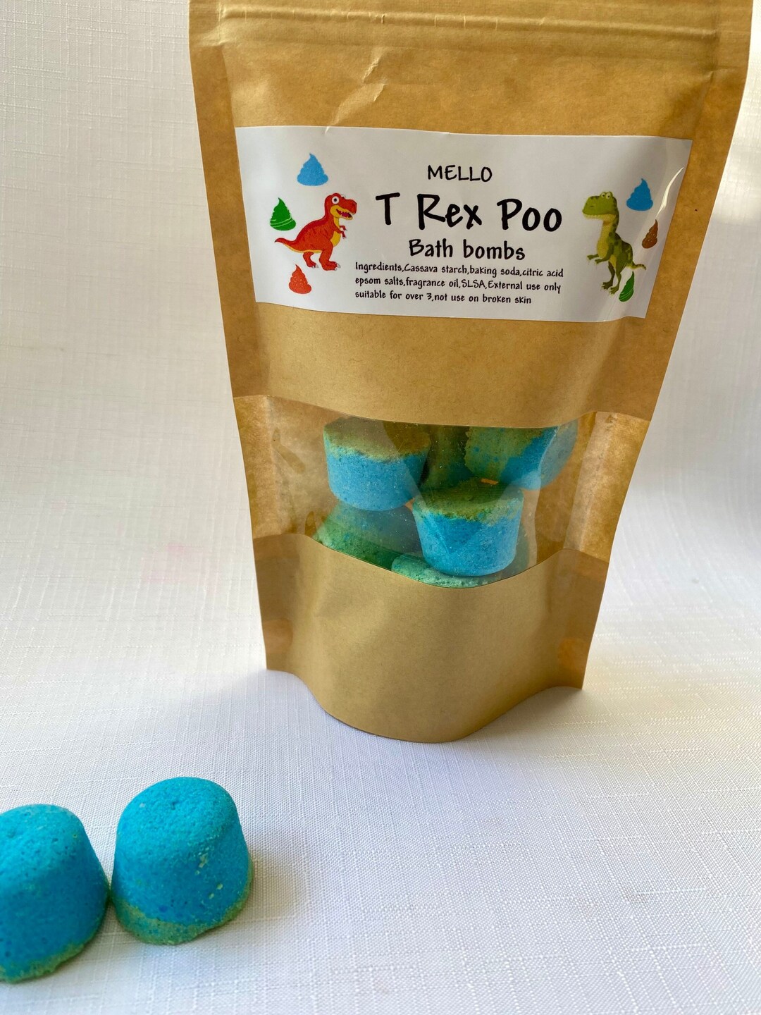 T Rex Poo Bath Stones: Dinosaur Fizzy Stocking Fillers - Etsy UK