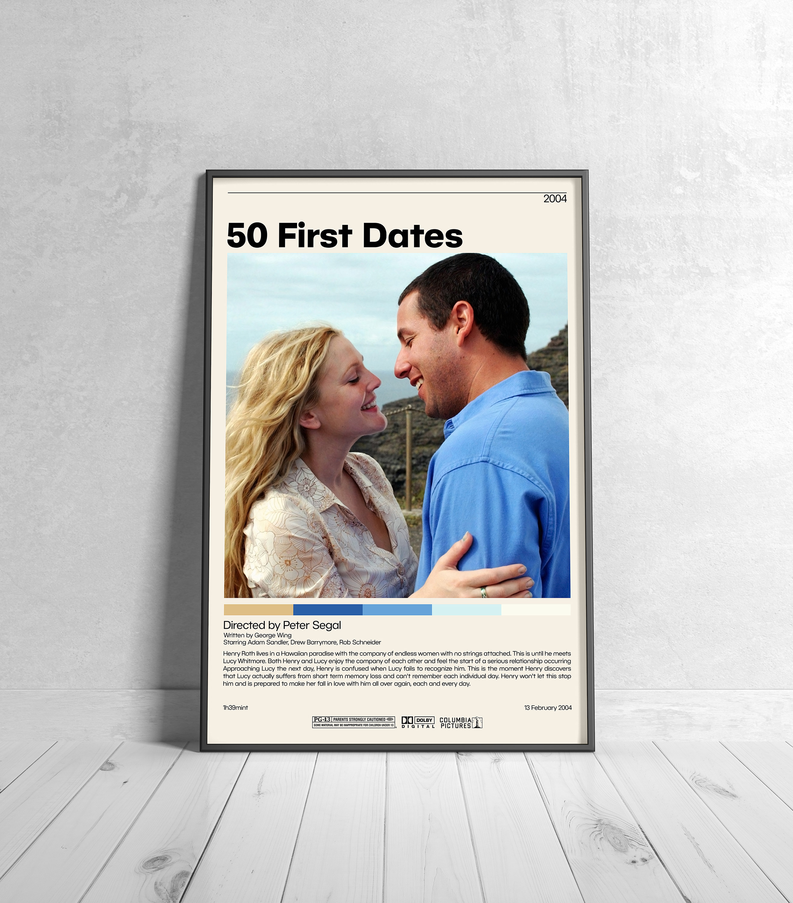 50 First Dates Peter Segal Minimalist Movie Poster Vintage - Etsy