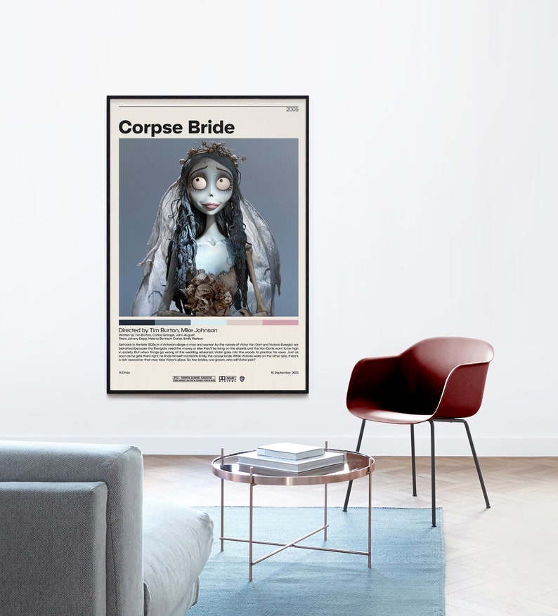 Corpse Bride Poster Tim Burton Minimalist Movie Poster - Etsy