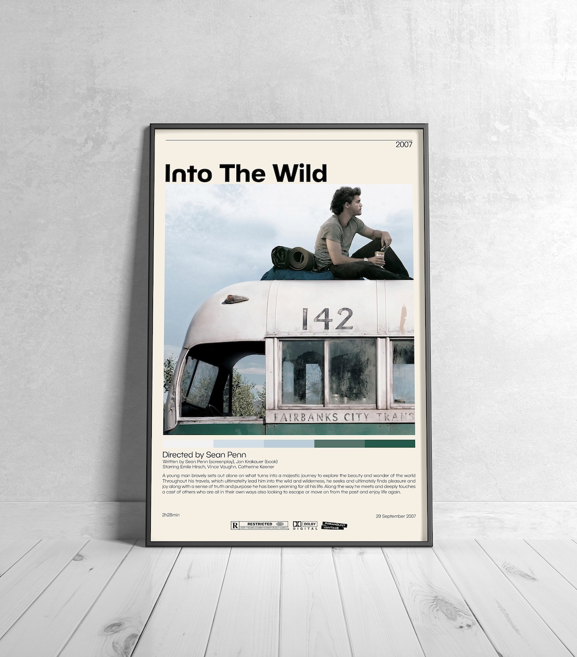 Into the Wild Poster Sean Penn Minimalist Movie Poster | Etsy