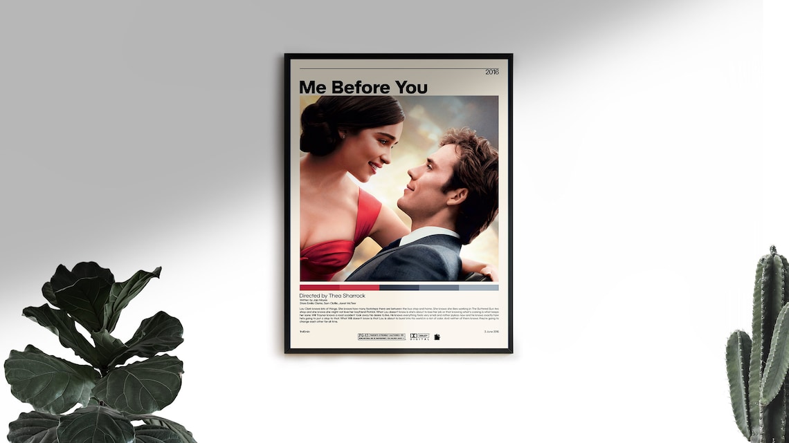 Me Before You Movie Poster Thea Sharrock Minimalist Movie - Etsy