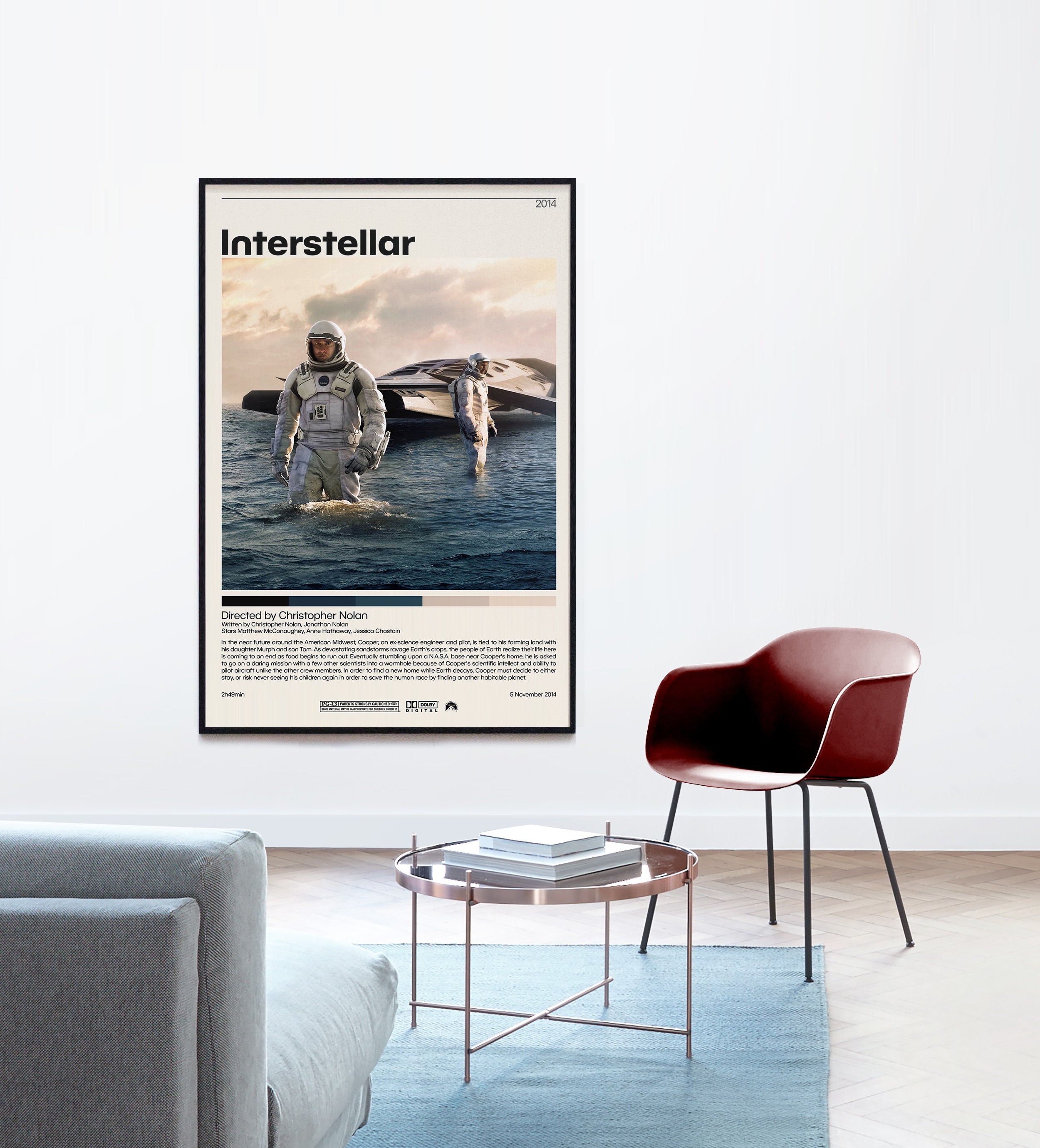 Interstellar Movie Poster | Christopher Nolan Minimalist Movie Poster ...