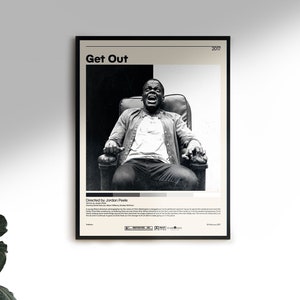 Get Out Jordan Peele, Minimalist Movie Poster, Vintage Retro Art Print ...