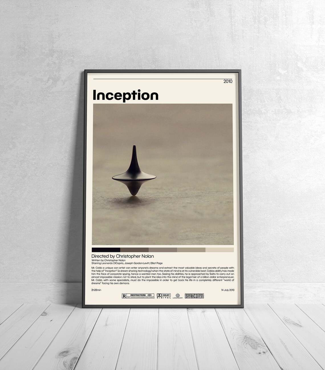 Inception Christopher Nolan Minimalist Movie Poster Etsy