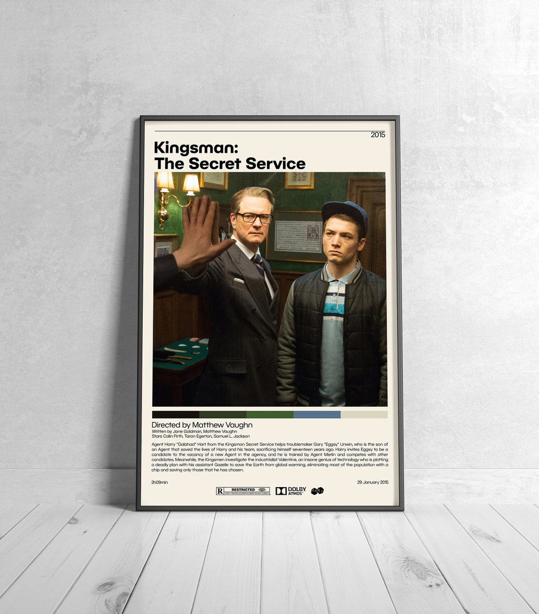 Kingsman the Secret Service Poster Matthew Vaughn, Minimalist Movie ...