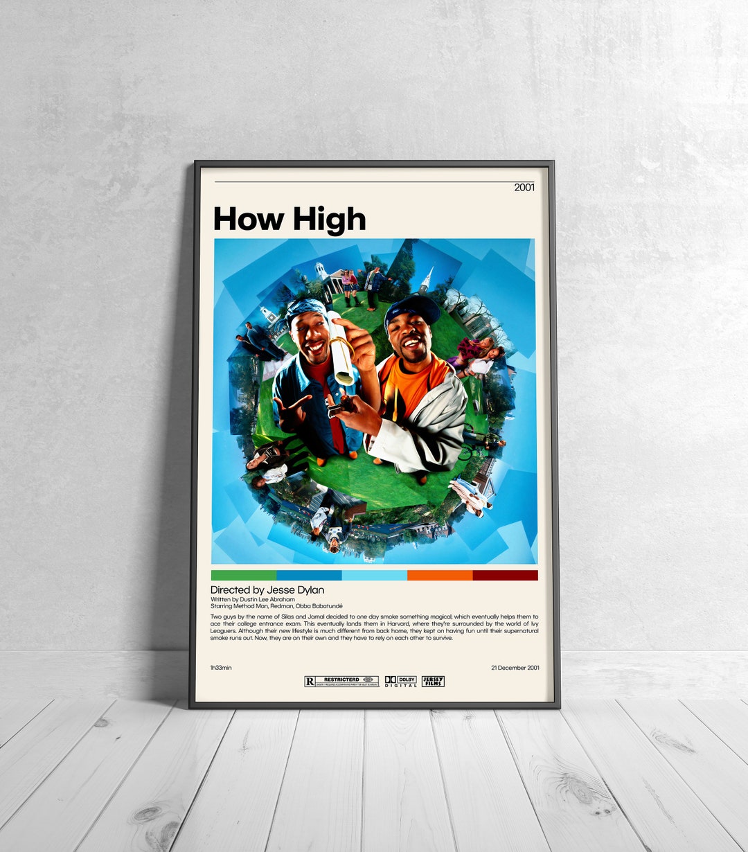 How High | Jesse Dylan, Minimalist Movie Poster, Vintage Retro Art ...
