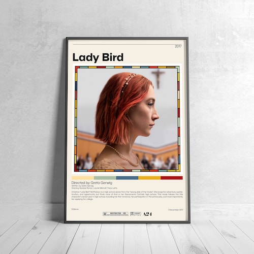 Lady Bird Poster Greta Gerwig Minimalist Movie Poster - Etsy