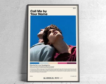 Call Me by Your Name // Movie Poster // Movie Barcode // Oscar - Etsy