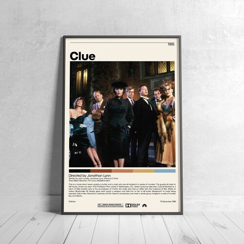Clue Movie Poster minimalist Fan Art - Etsy