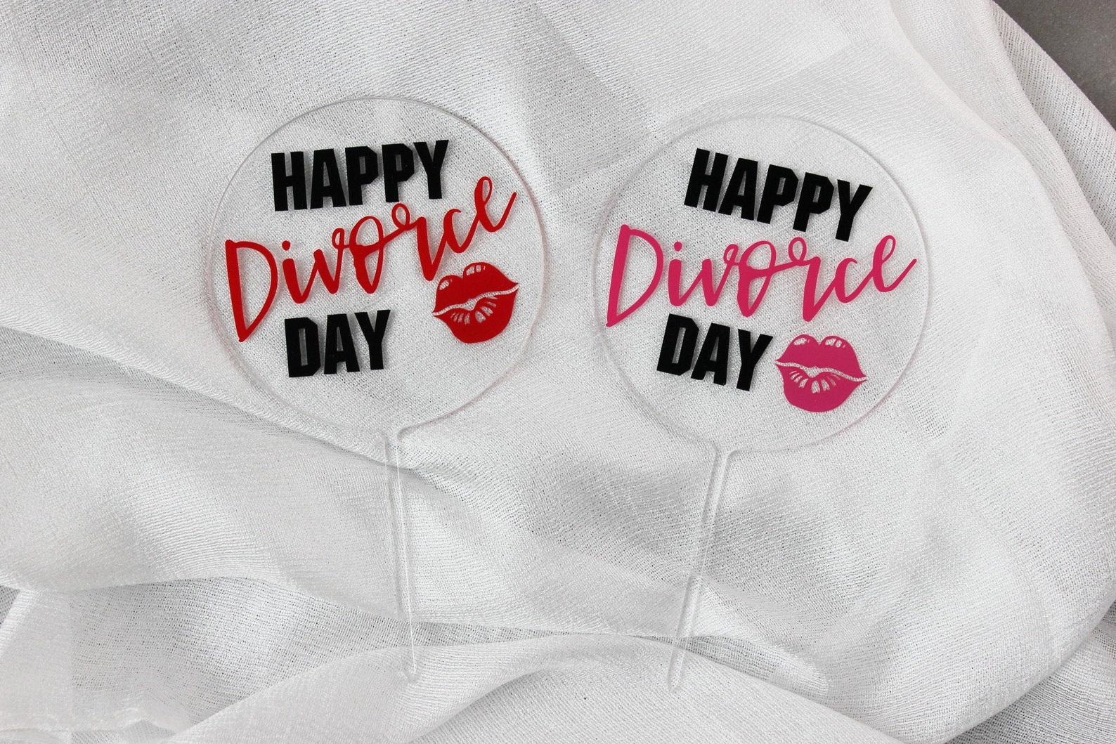 Cake Topper HAPPY DIVORCE DAY; Acrylic; Cake Attachment; Divorce ...