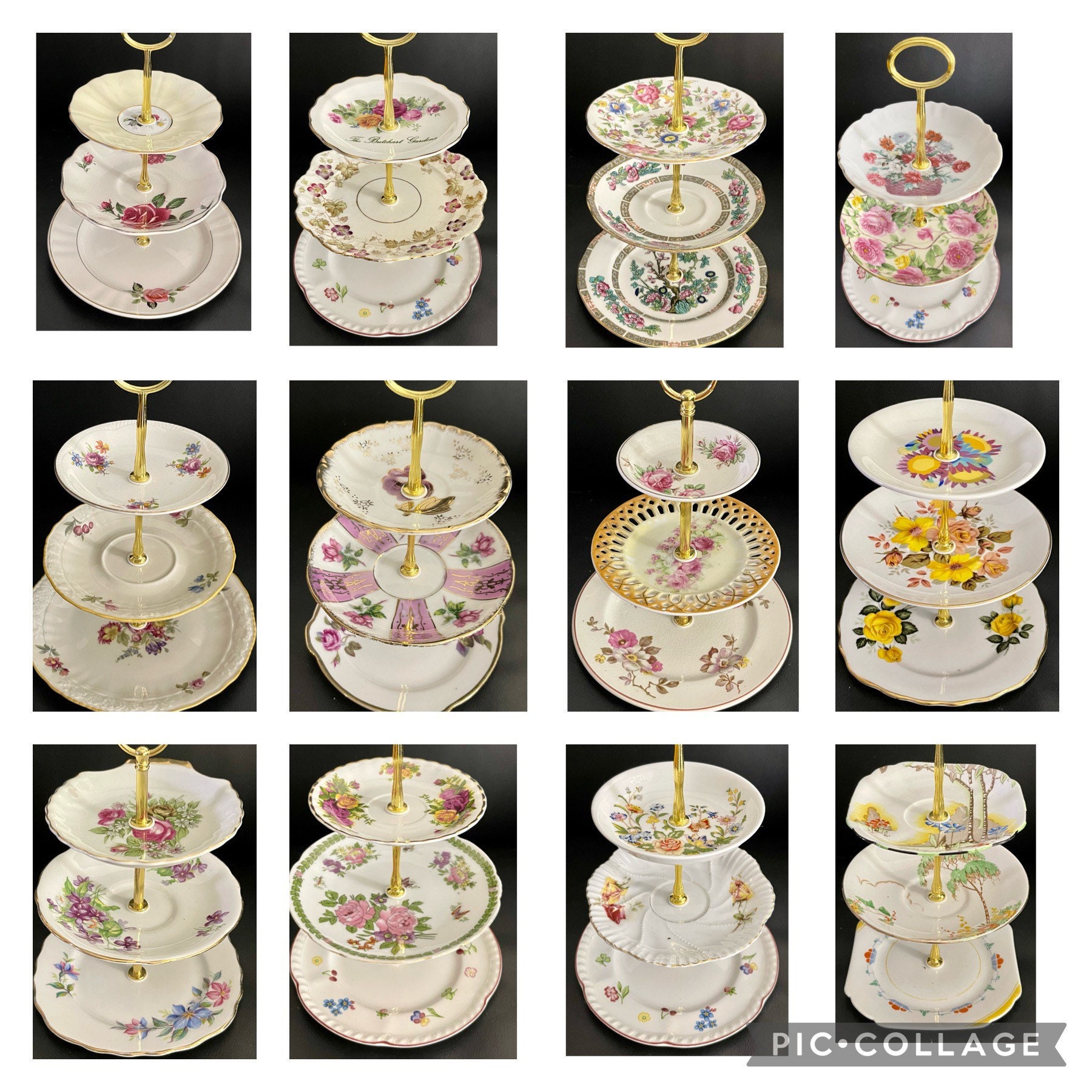 Cute Mini 3-tiered Plate Stands Individually Made Locally - Etsy