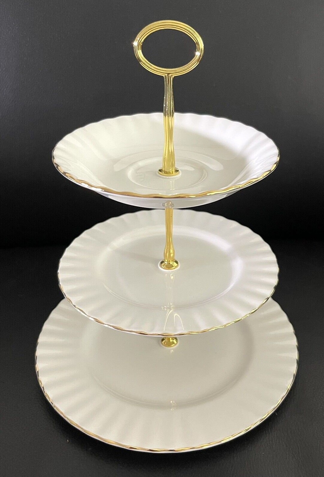 Royal Albert Val Dor Medium High Tea 3-tiered Cake Stand, 25cm High - Etsy