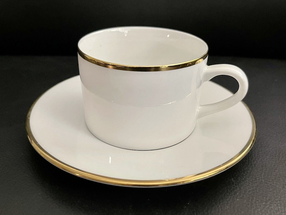 Maxwell Williams White Gold Hand Painted Pure Gold Coffee Cup and ...