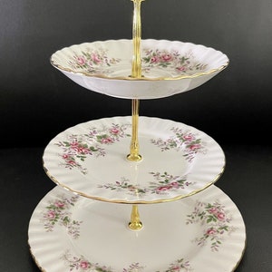 Royal Albert Lavender Rose Medium High Tea 3-tiered Cake Stand, 25cm ...