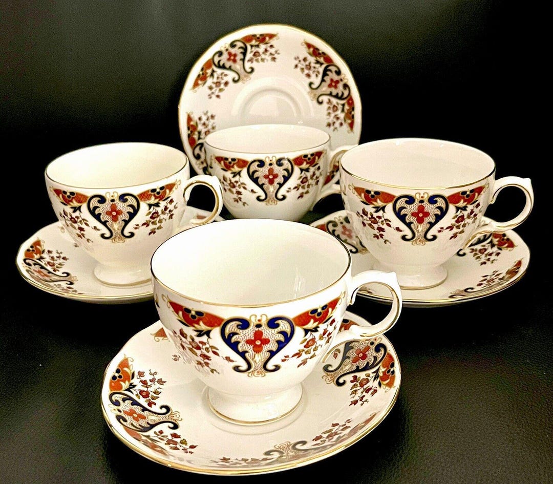 Vintage Colclough Royale Lot of 4 Tea Cups and Saucers, England, VGC - Etsy