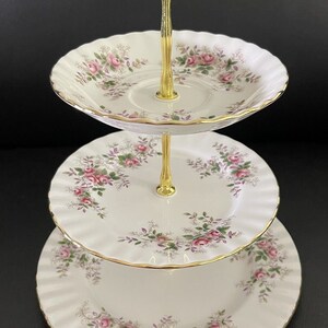 Royal Albert Lavender Rose Medium High Tea 3-tiered Cake Stand, 25cm ...
