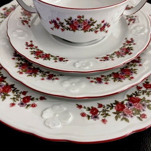 Vintage Bavaria Large 4-tiered Cake Stand With Soup Coupe, Bone China ...