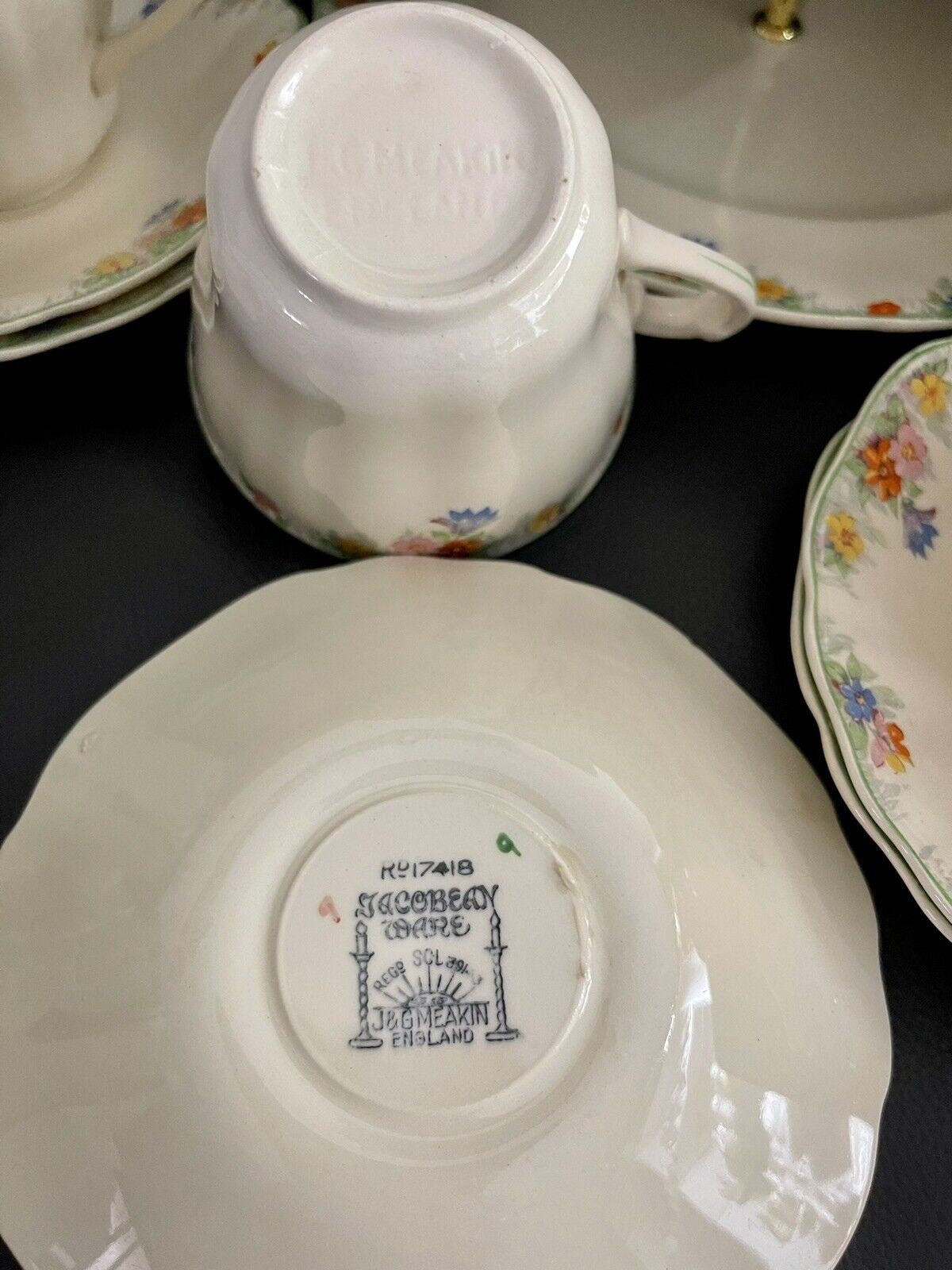 Meakin Jacobean Tea Set With Large 3-tiered Cake Stand - Etsy Australia