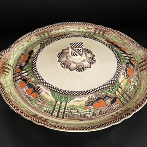 MYOTT Son & Co Art Deco Englands Countryside Lidded Soup Tureen, 1930s ...