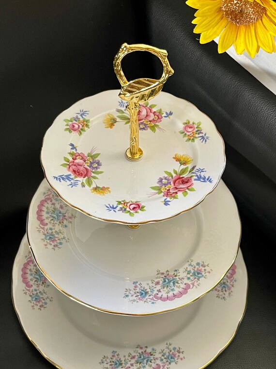 Vintage English Queen Anne Large 3-tiered Cake Stand | Etsy
