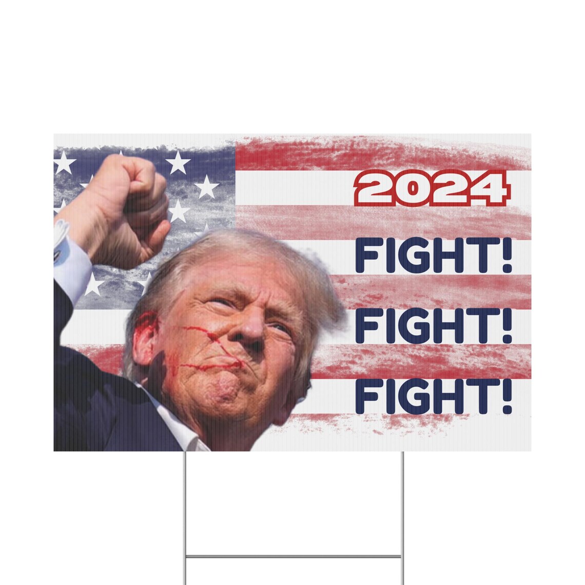 Trump 2024 Fight Maga Yard Sign Plastic Yard Sign - Etsy