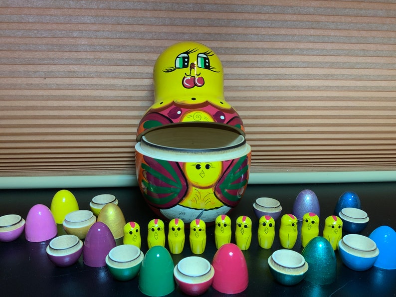 Montessori Toys, Sorting Math Set, Nesting Dolls , Nesting Chicken With ...