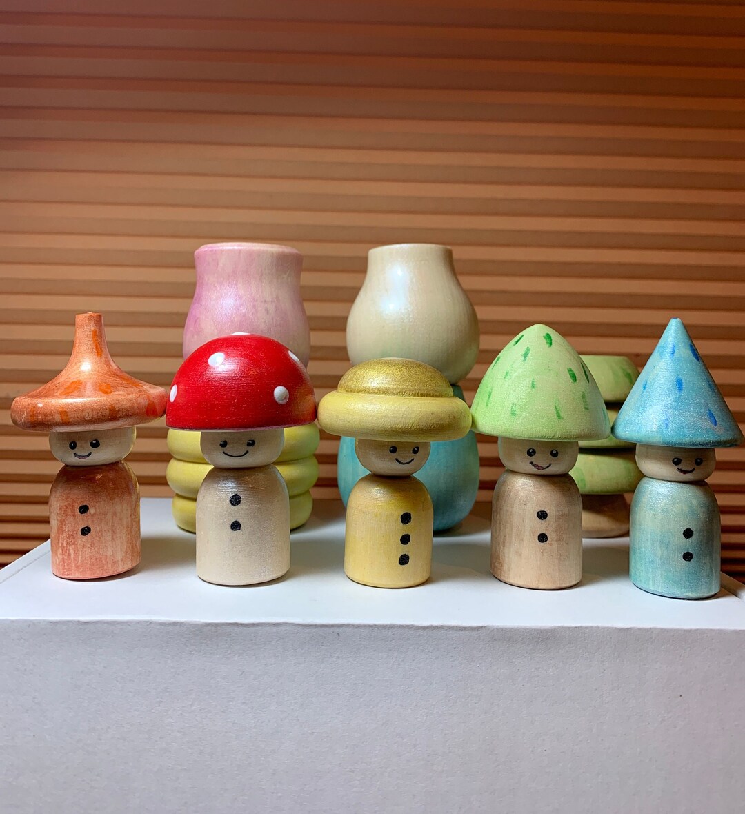 Hats off Nature Friend Peg Dolls in Cups - Etsy