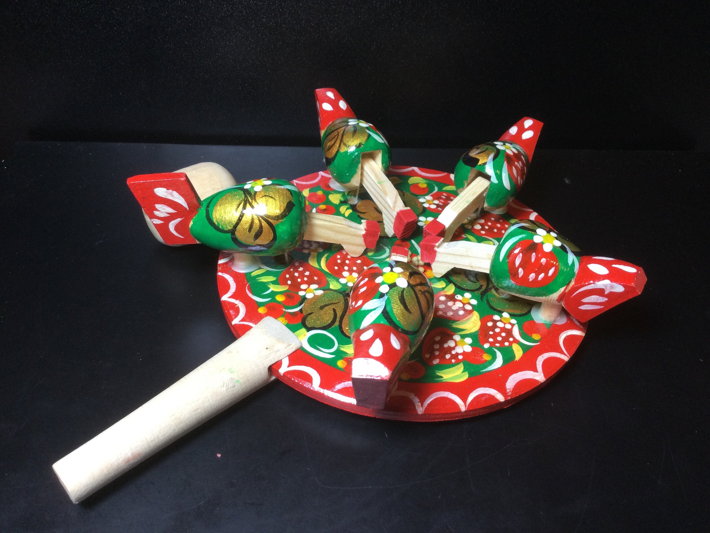 Chicken Hen Pecking Paddle Toy, Hungry Chickens, Wooden Moving Toys. - Etsy