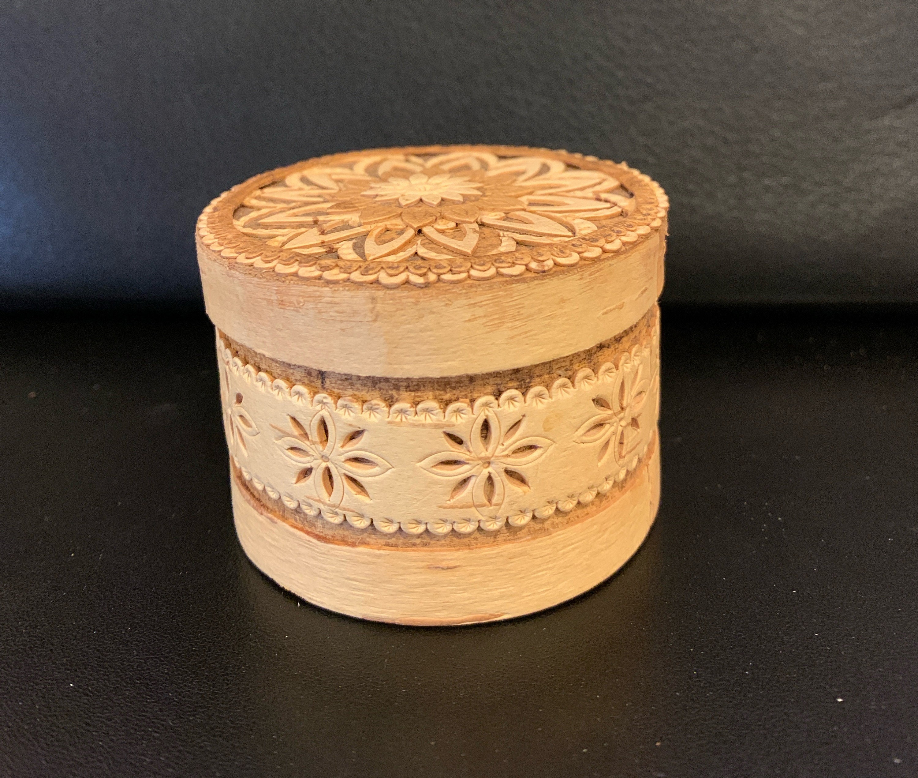 Original Carved Birch Bark Box. Made From a Unique Natural Material ...