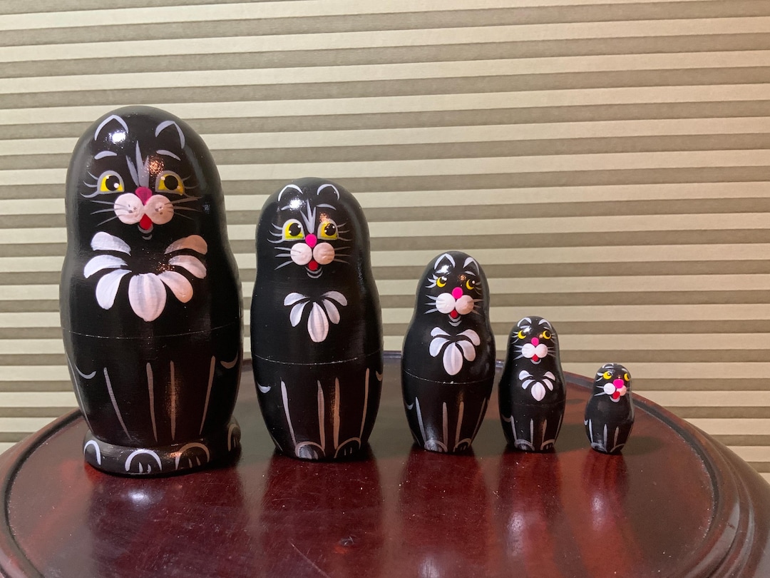Nesting Dolls, Nesting Cats, Russian Matryoshka Toy - Etsy