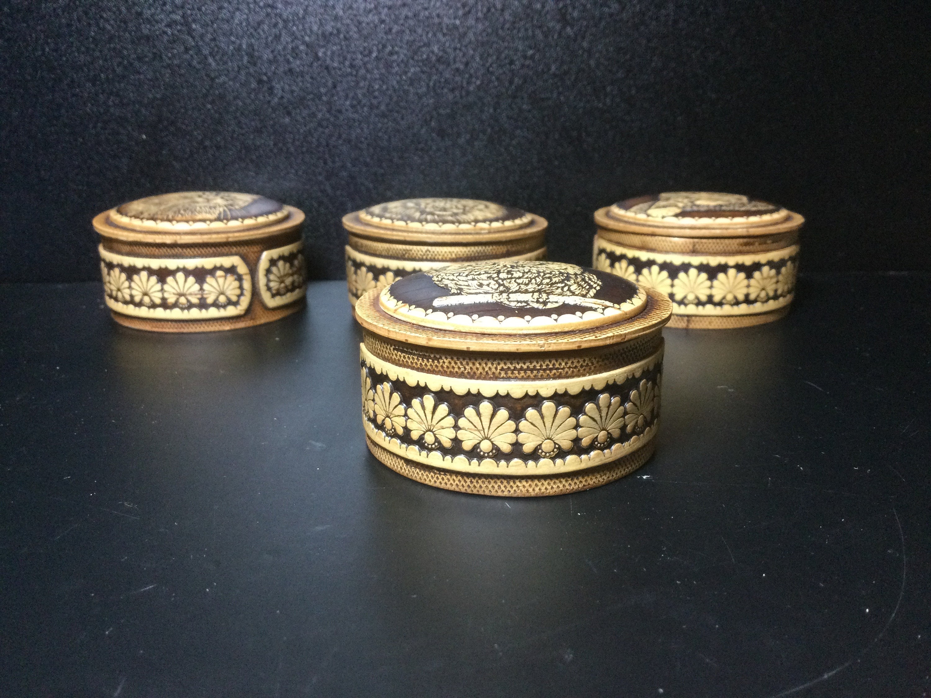 Original Carved Birch Bark Box With the Image of an Animal. Made From a ...