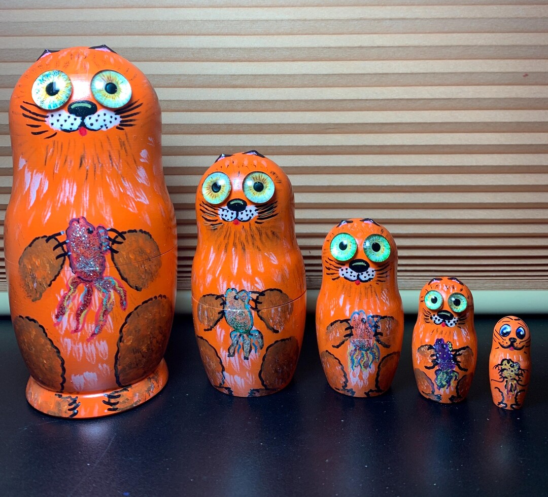 Nesting Dolls Happy Nesting Cats - Etsy
