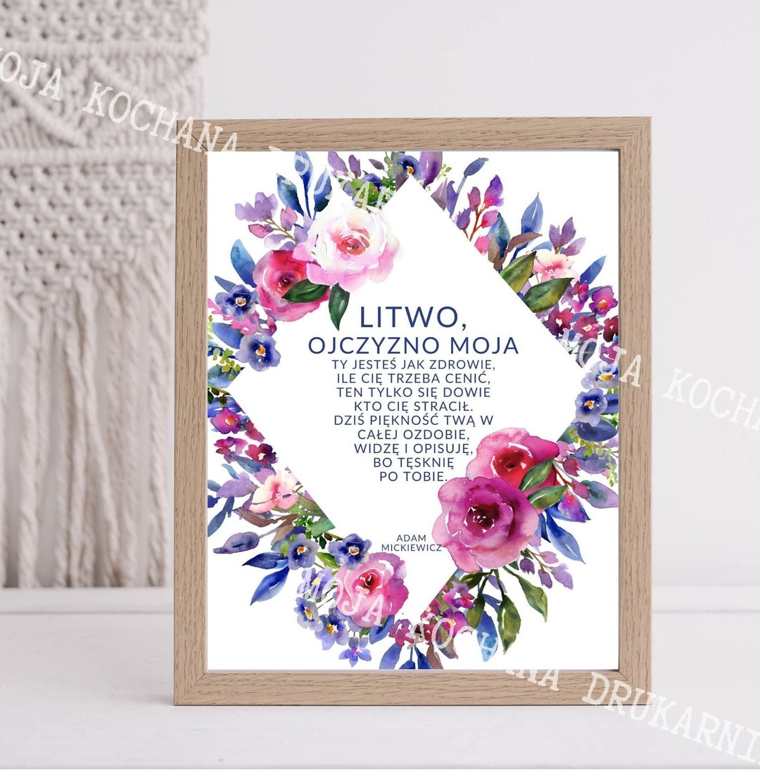 In Polish, Famous Polish Poem, Litwo Ojczyzno Moja, Adam Mickiewicz ...