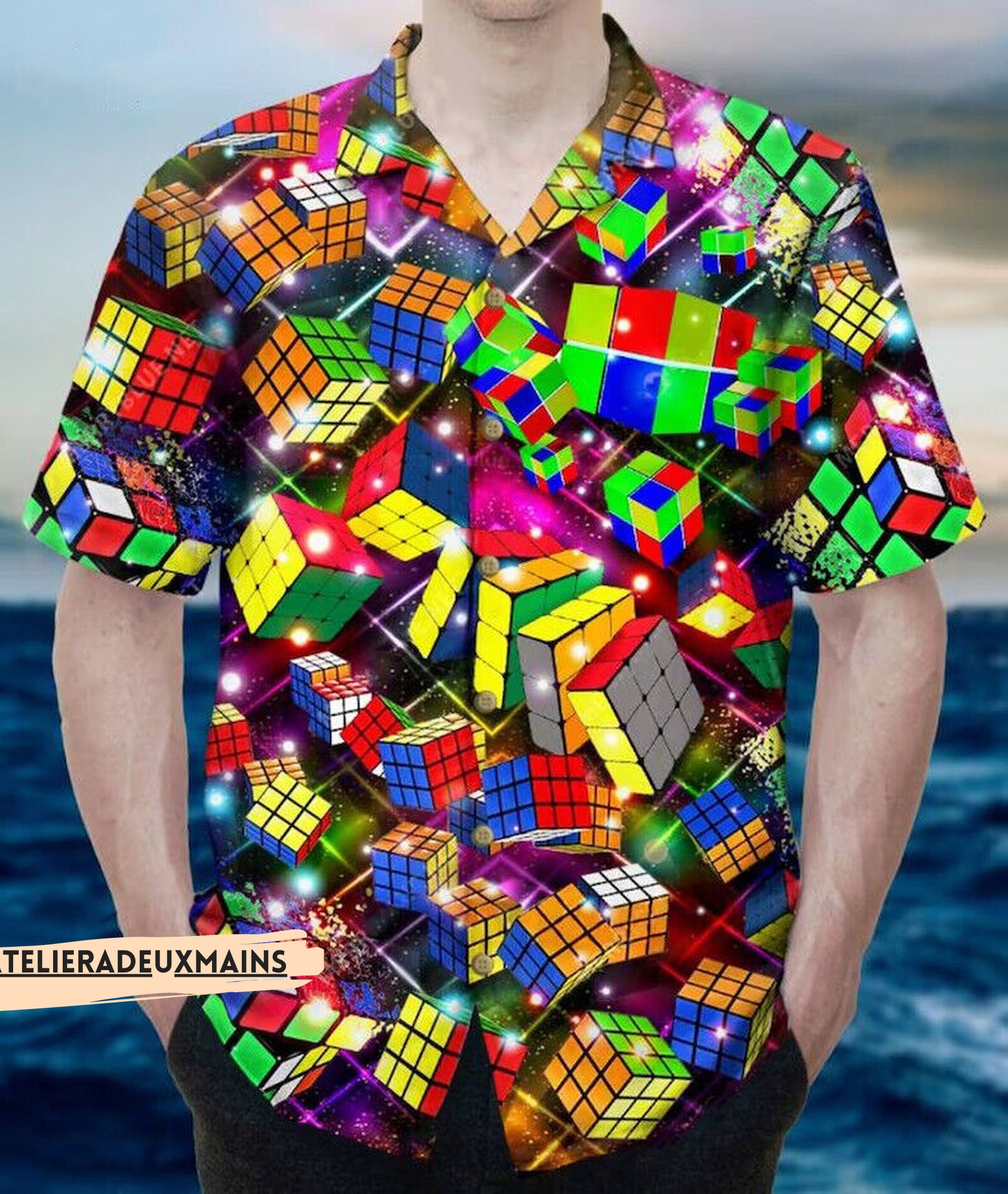 Rubik Cube Hawaiian Shirt Cubing Puzzle Gaming Player sold by Murial ...