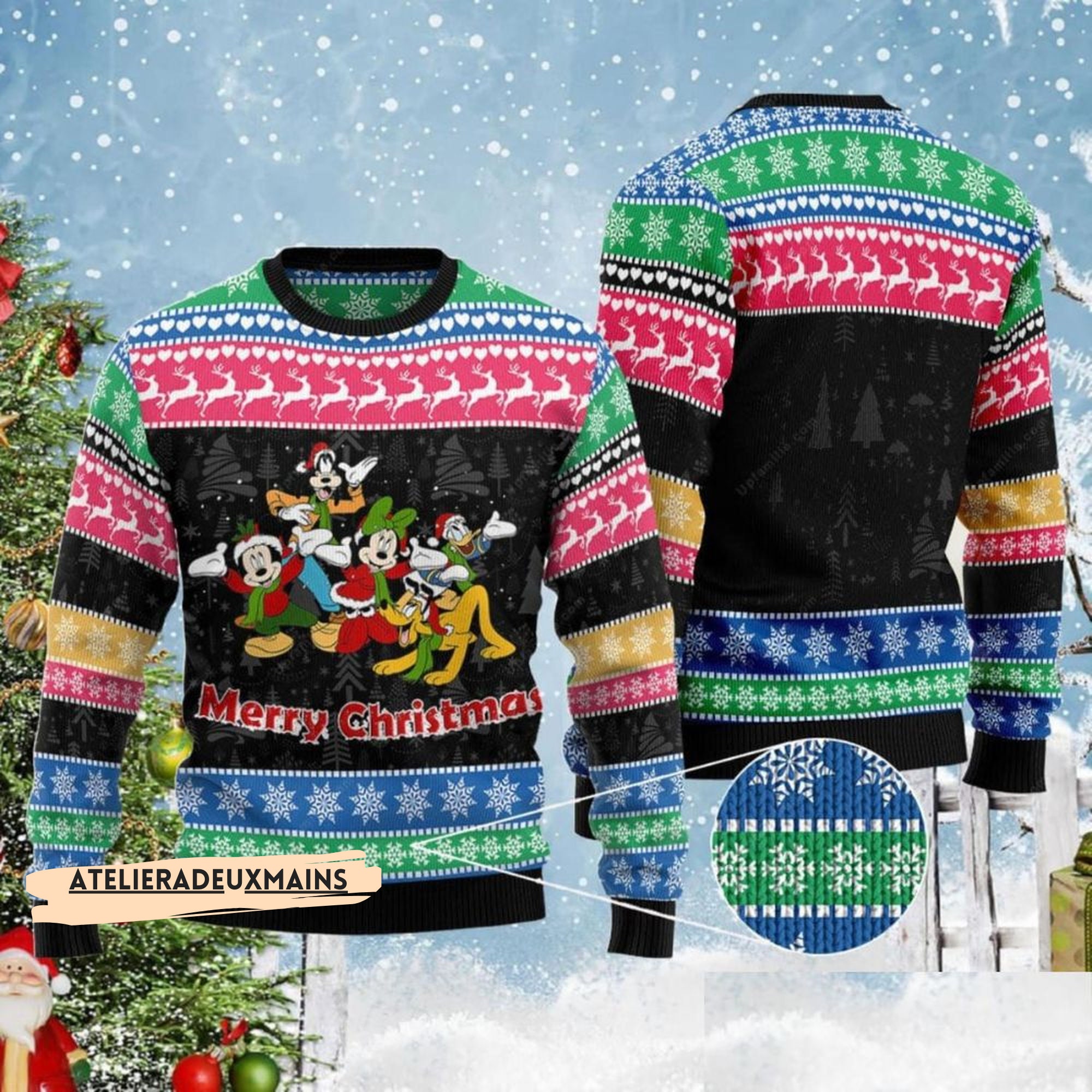 Disney Mickey And Friends Ugly Christmas Sweater, Disney Characters ...