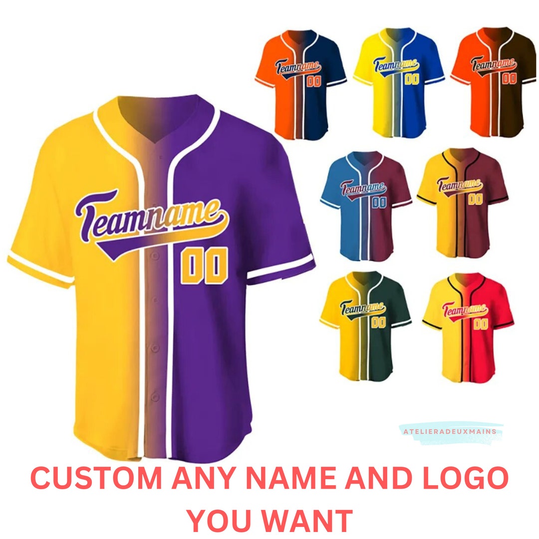 Camiseta De Béisbol Personalizada Con Nombre Y Número De Equipo Vintage