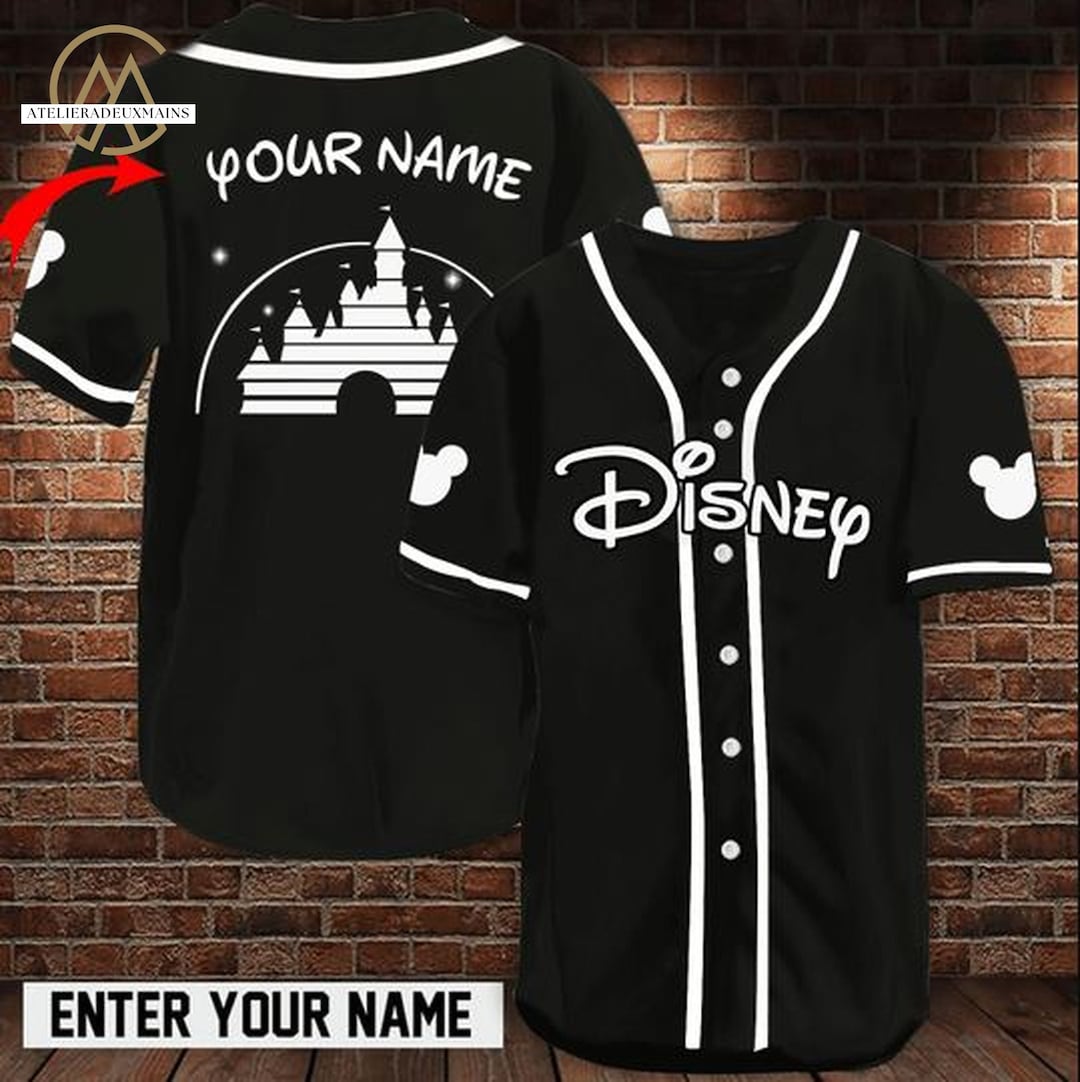 Disney Baseball Jersey Custom Name Magic Kingdom Jersey - Etsy