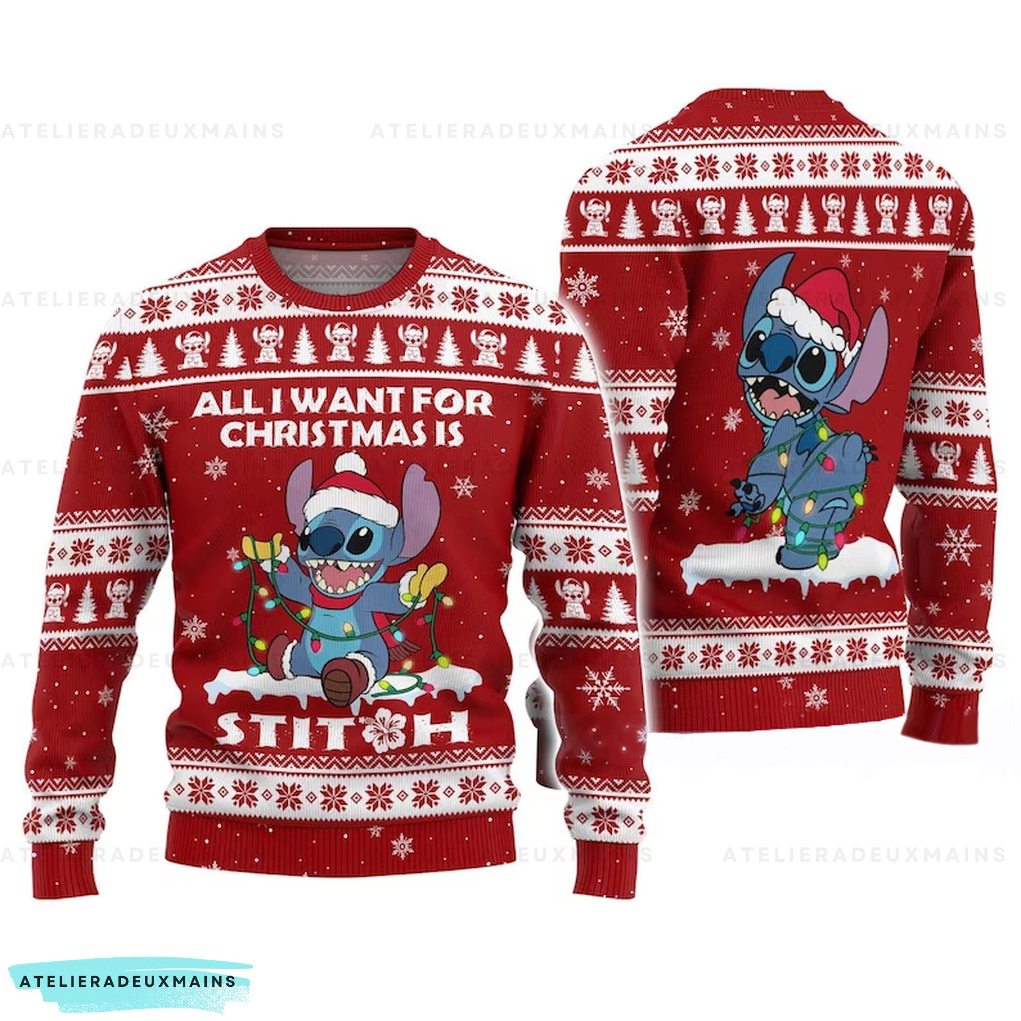 Mignon Disney Stitch Noel Pull De Noël vendu par Mutual Boundary | SKU ...